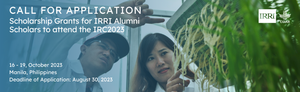 Scholarship Grants for IRRI Alumni Scholars to attend the IRC2023 – IRRI Education